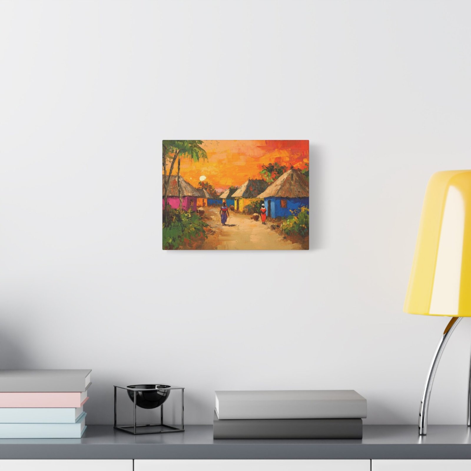 Tableau Peinture Africain Village - Coin Tableau