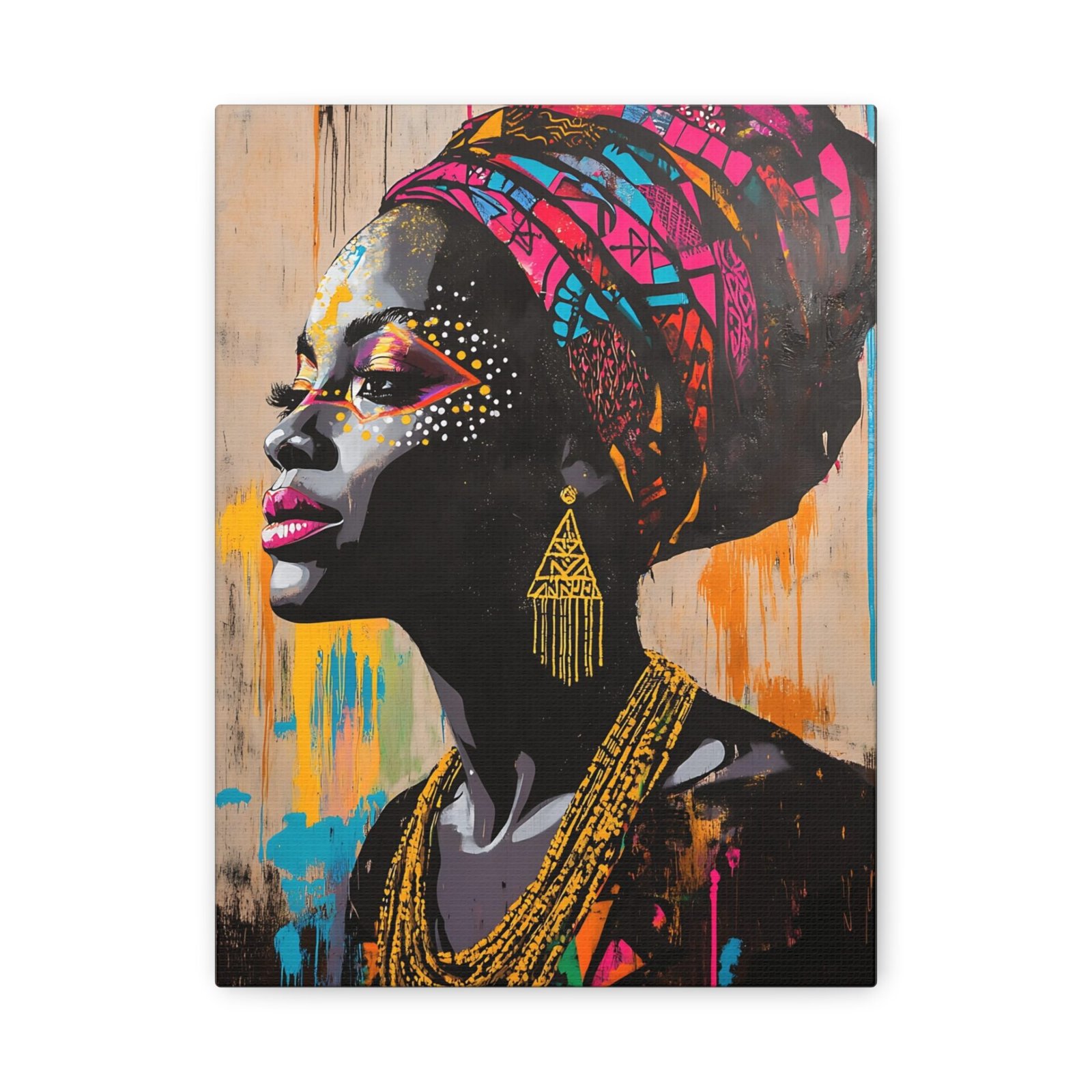 Tableau Street Art Femme Africaine - Coin Tableau