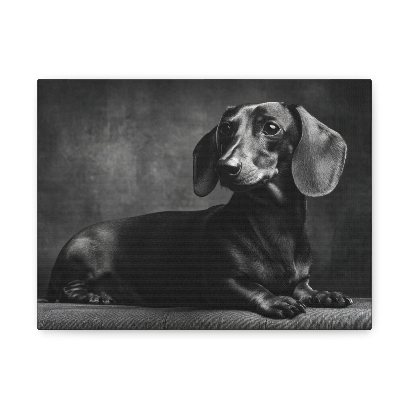 Tableau Noir & Blanc - Teckel - Coin Tableau